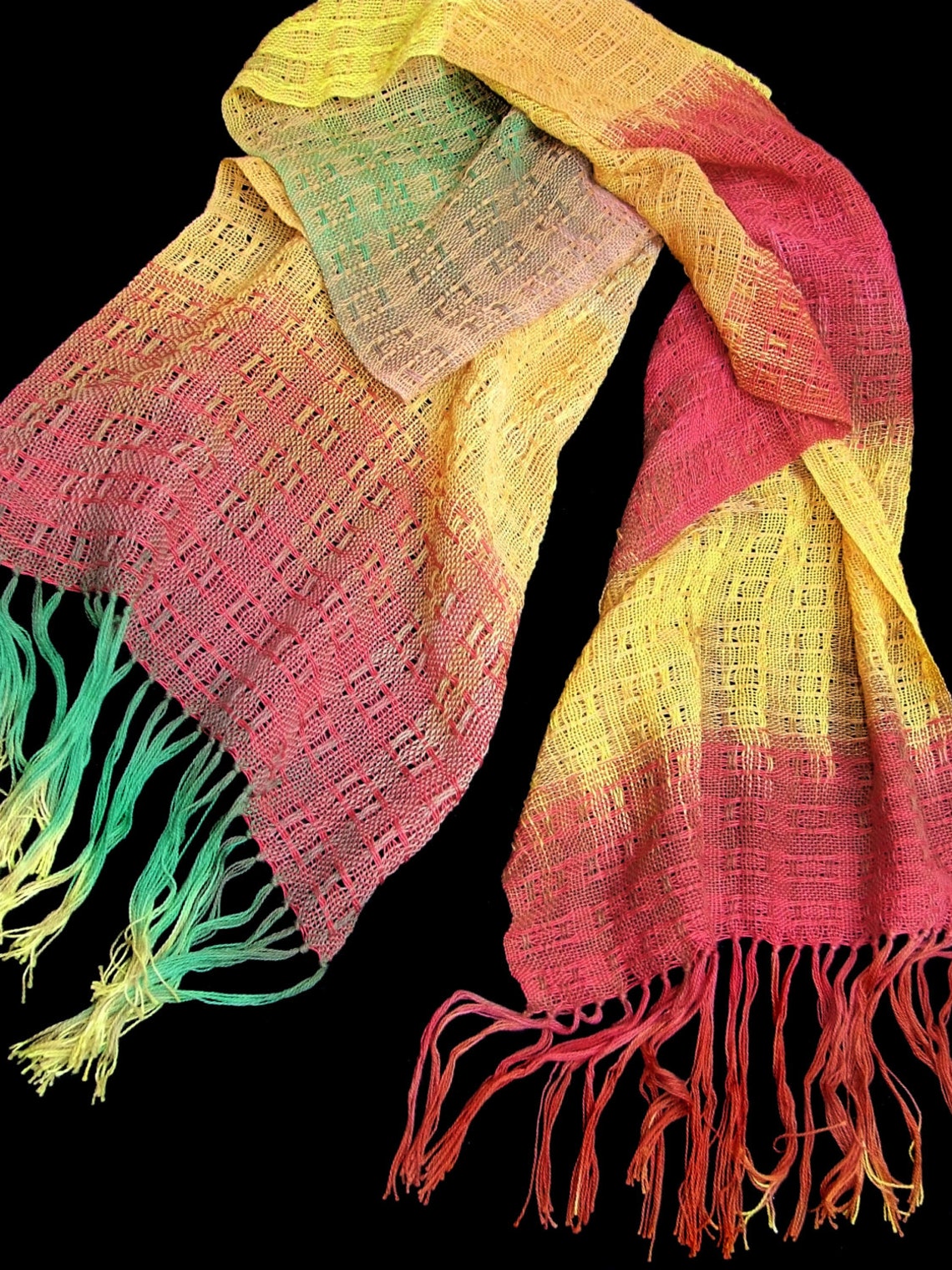 Women Scarf Spring Scarf Boho Scarf Handwoven Hand Dyed Scarves ...