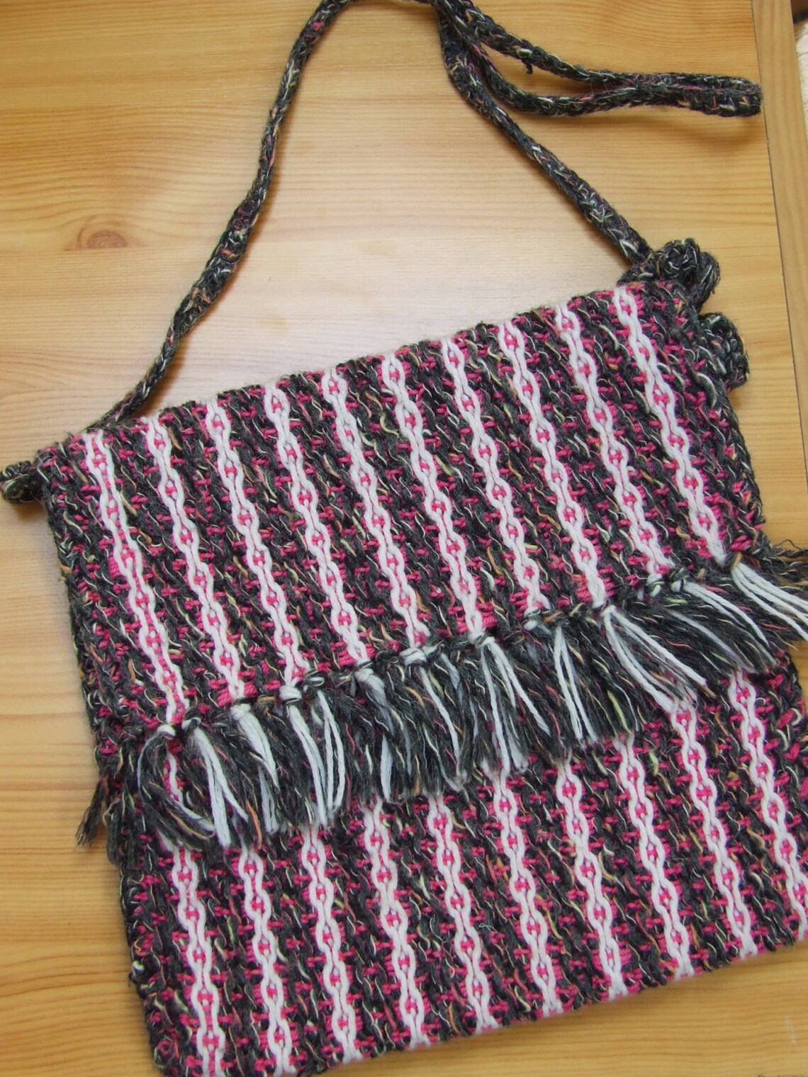 Handwoven Purse Handmade Bag Women Small Bag Wool Cotton Shoulder Bag ...