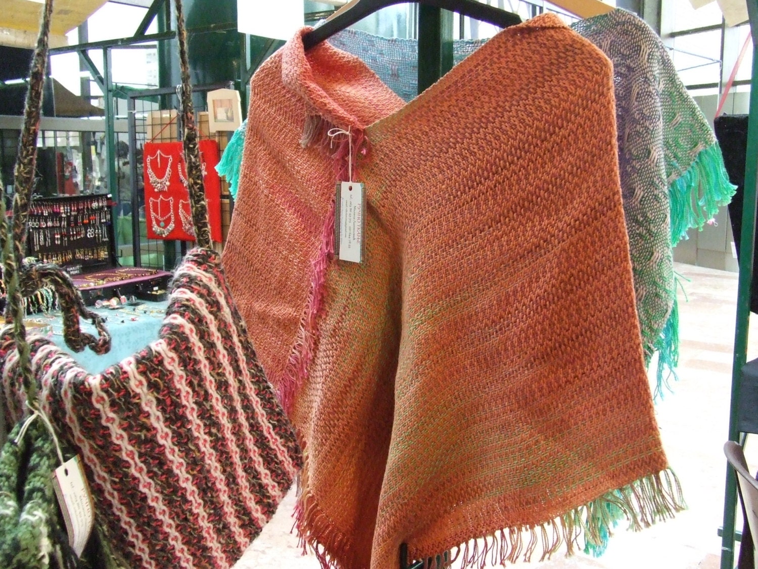 Cotton Poncho Hand Dyed Cotton Hand Woven Poncho Women Clothing Cotton ...