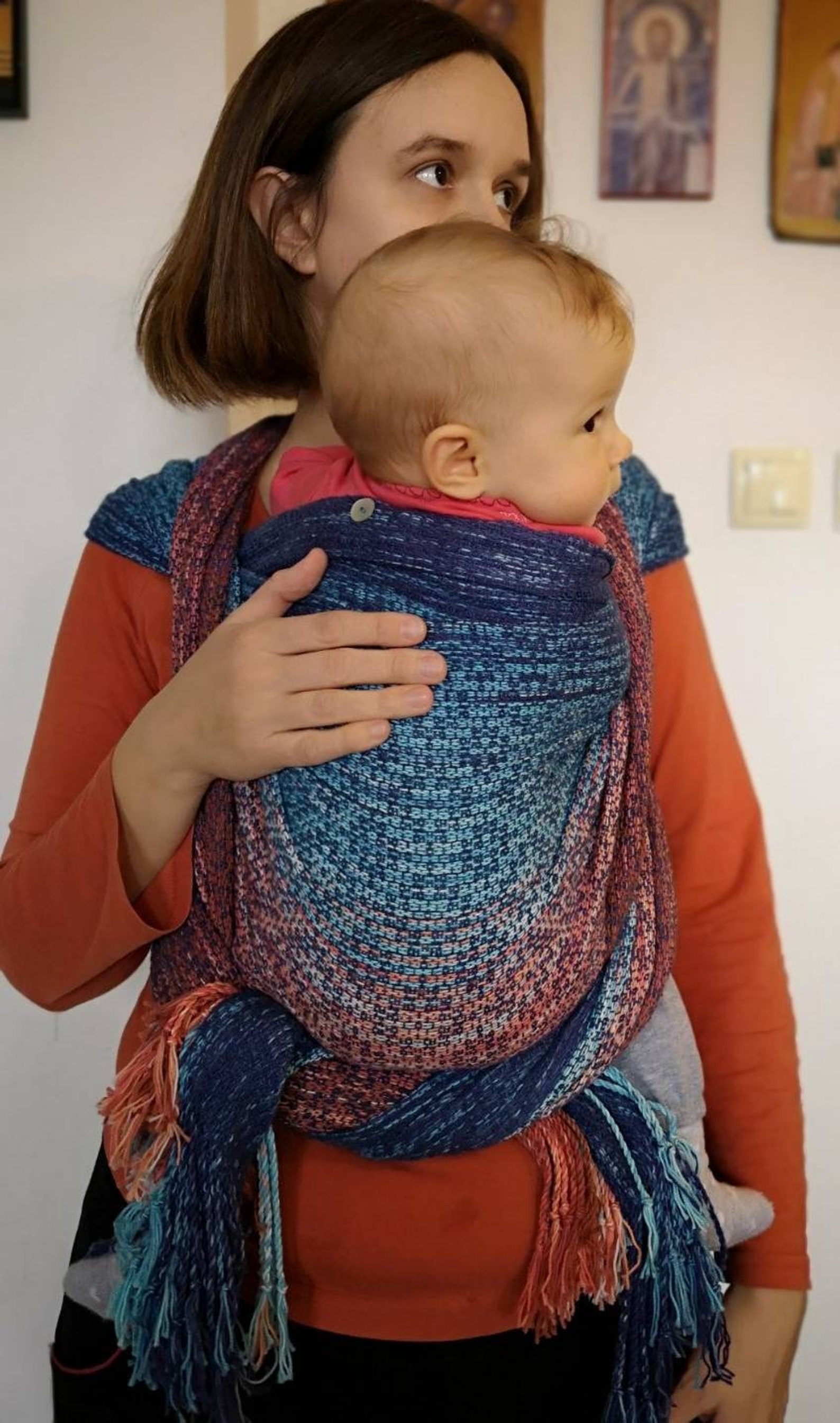 Baby Wearing Wrap Hand Woven Baby Wrap Hand Dyed Cotton Hemp Hand ...