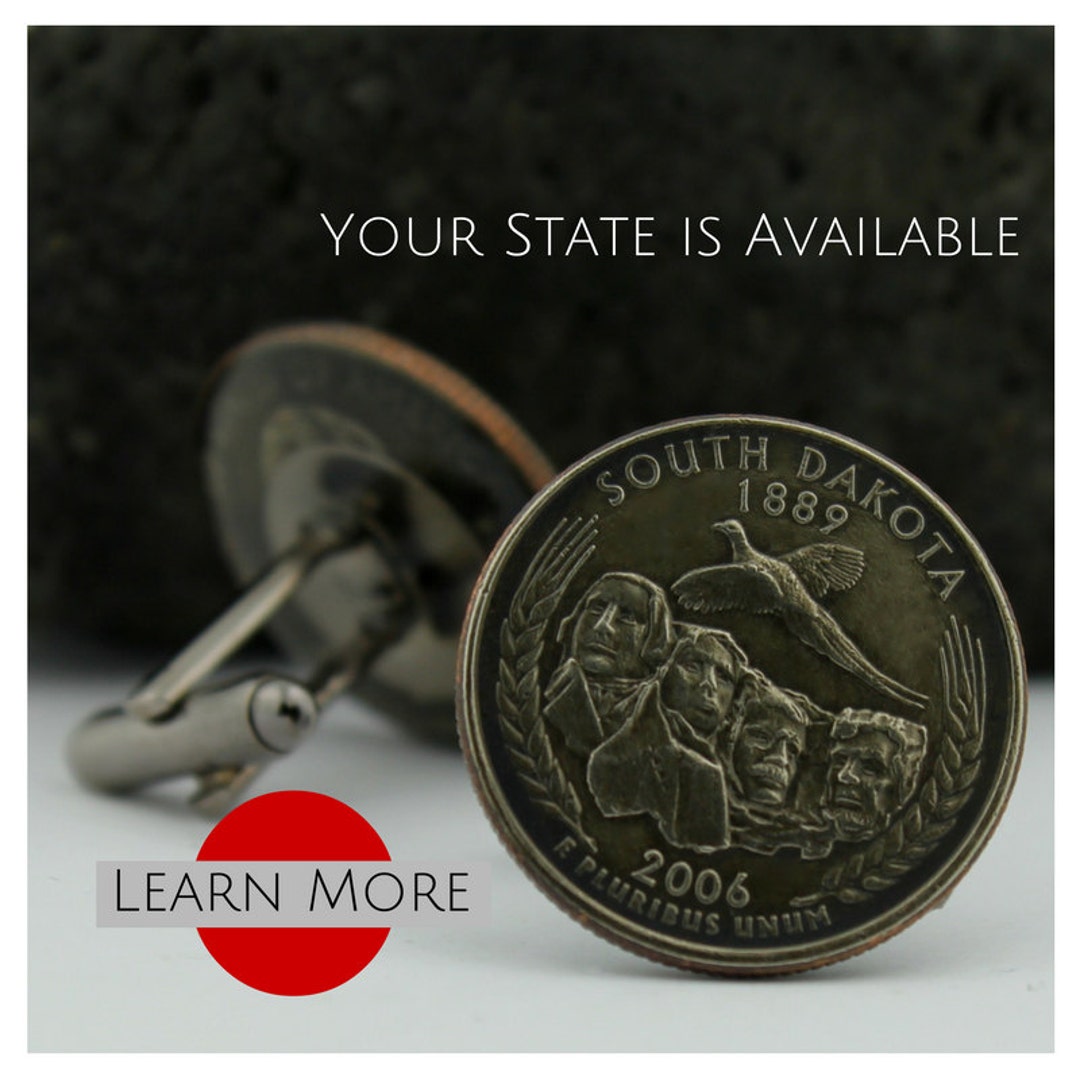 South Dakota Cufflinks. Custom Cuff Links Featuring Mount Rushmore ...