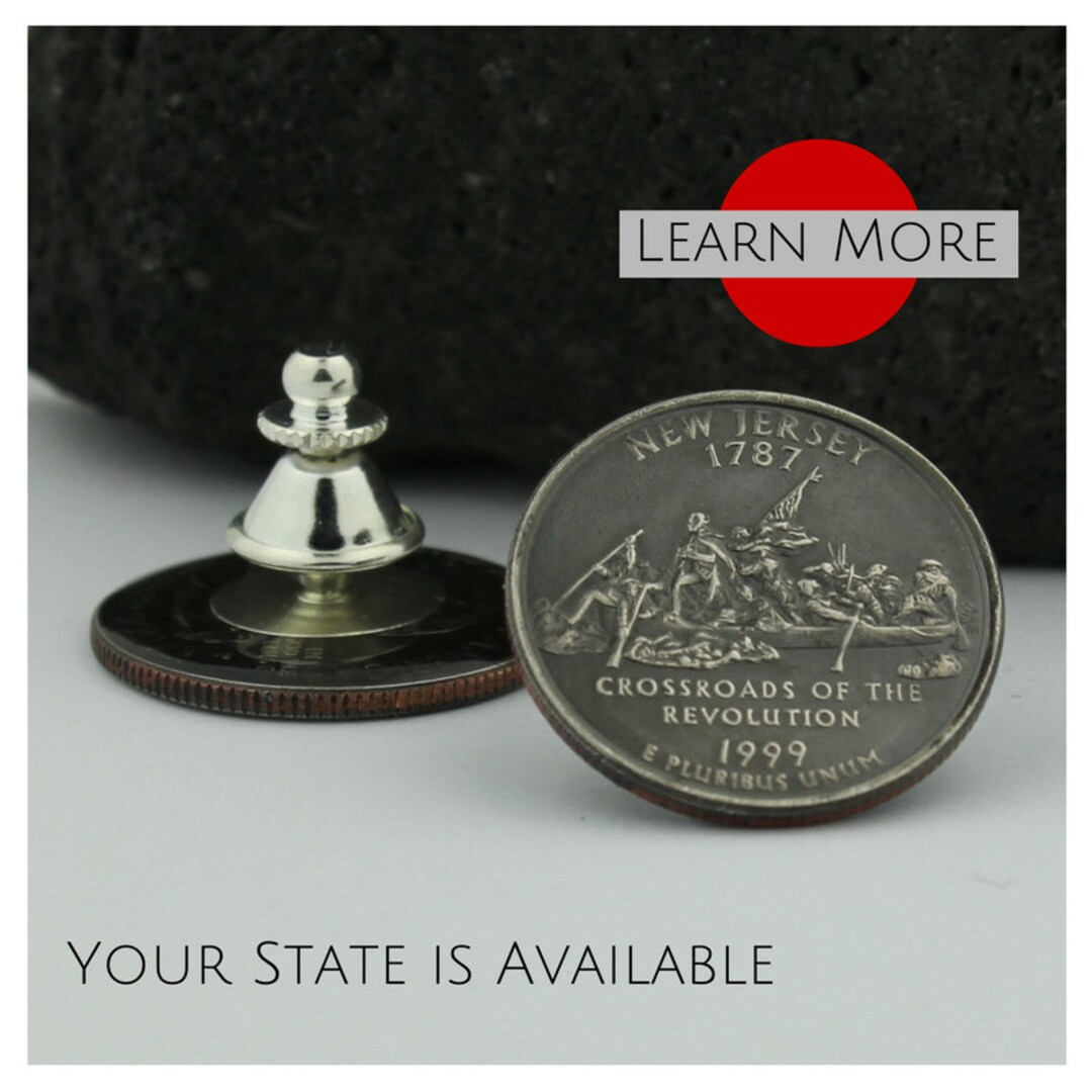 New Jersey Lapel Pin - A Unique Handmade Lapel Pin Using the New Jersey ...