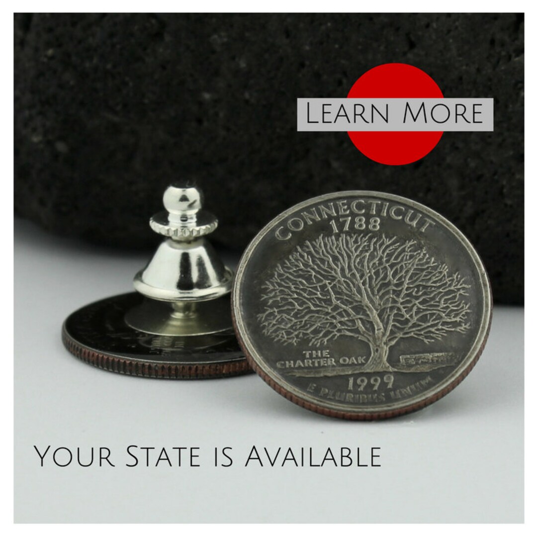 Connecticut Lapel Pin – Authentic State Quarter Jewelry, Connecticut ...