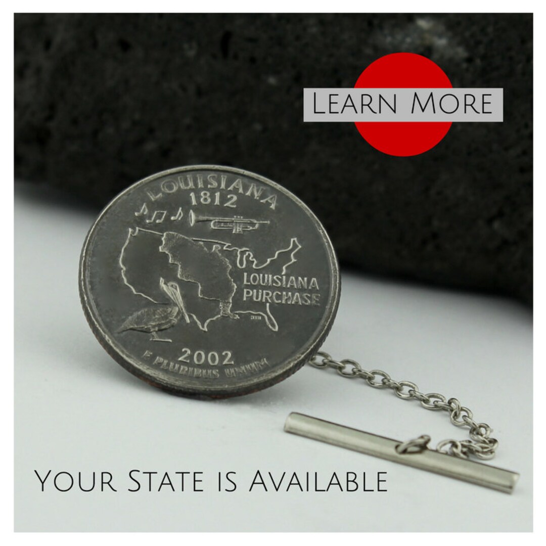 Louisiana Quarter Tie Tack: Handmade State Pride Tie Pin - Etsy