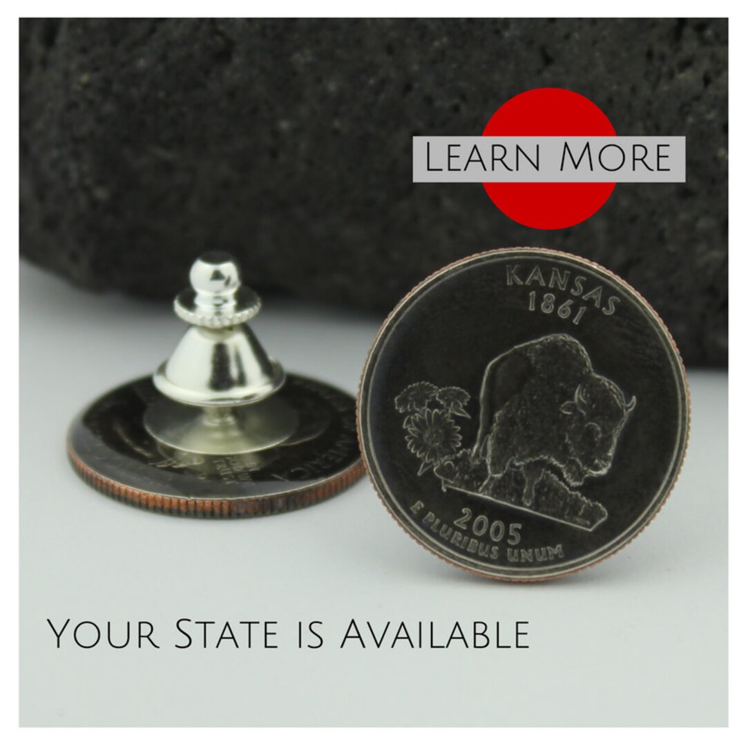 Kansas Lapel Pin - A Unique Handmade Bison/buffalo Lapel Pin Using the ...
