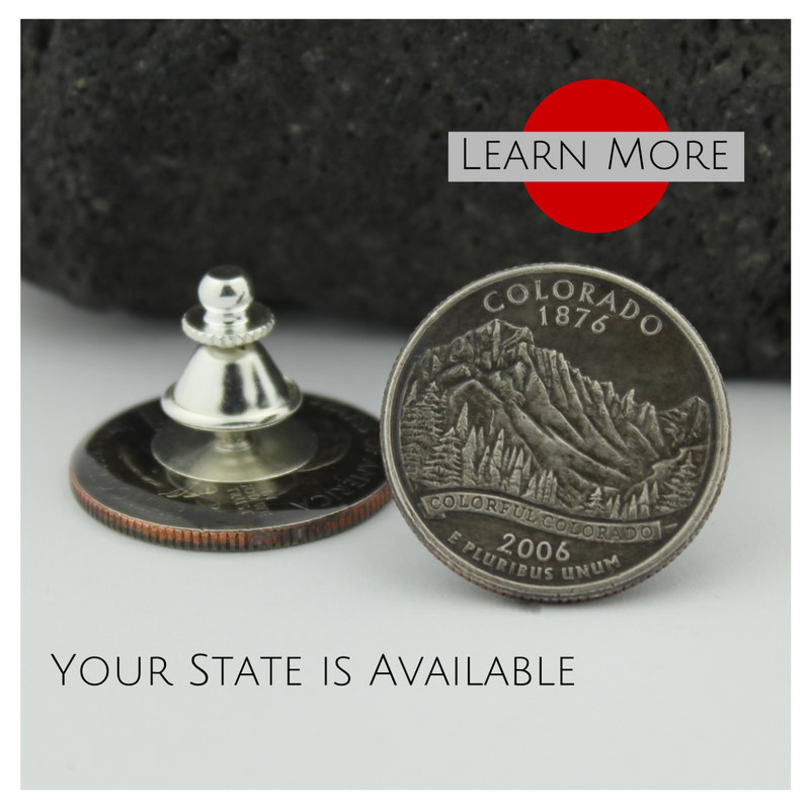 Colorado Lapel Pin A Unique Handmade Lapel Pin Using the Colorado State ...