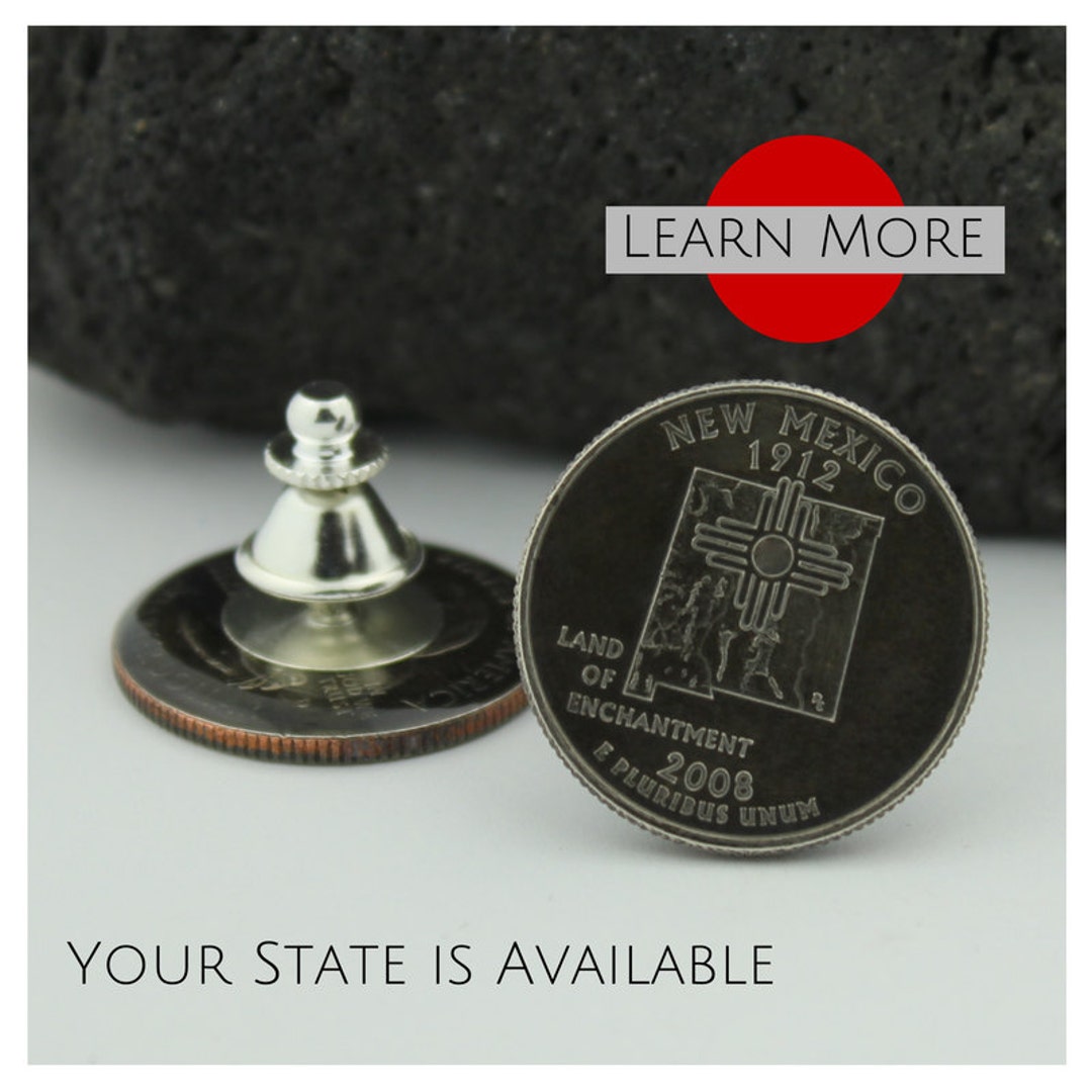 New Mexico Lapel Pin - A Unique Handmade Lapel Pin Using the New Mexico ...