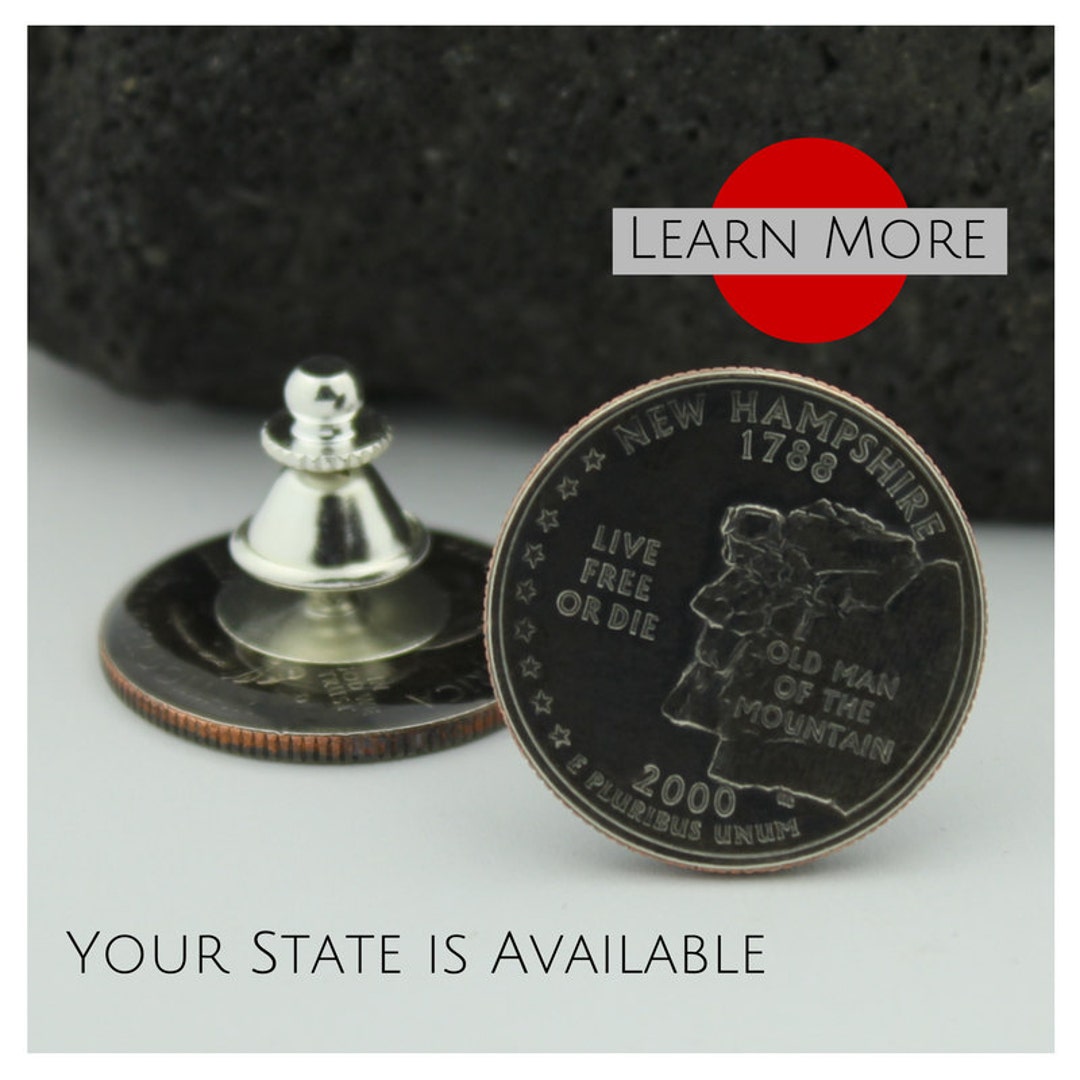 New Hampshire Travel Pin: Granite State Keepsake | Wedding Party Gift ...