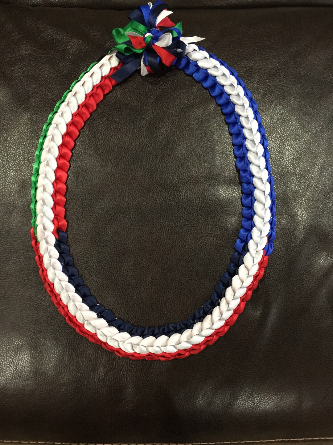 Trio Flag Lei Double Braided Satin Ribbon Lei - Etsy