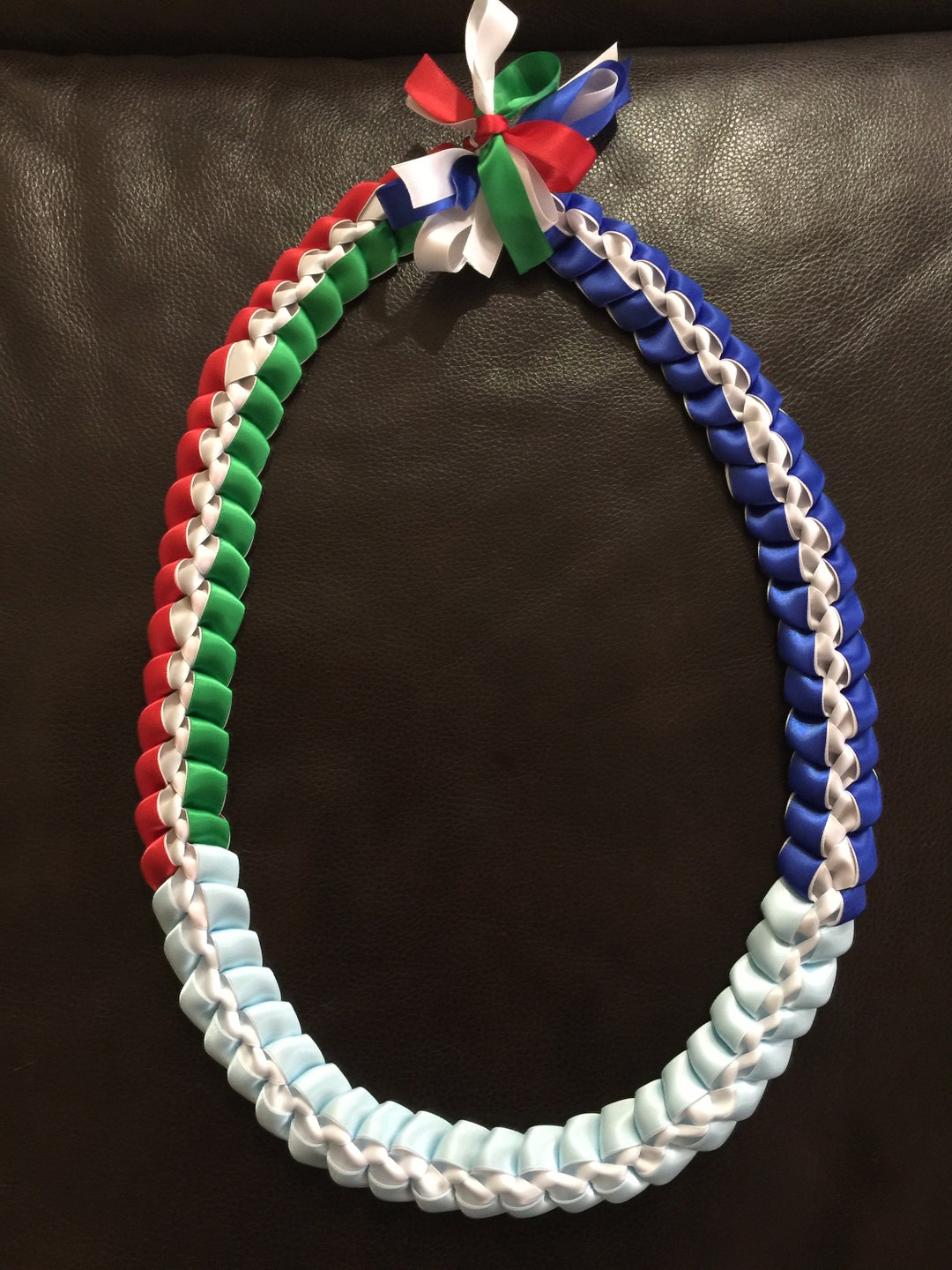 Trio Flag Lei Single Braided Satin Ribbon Lei - Etsy