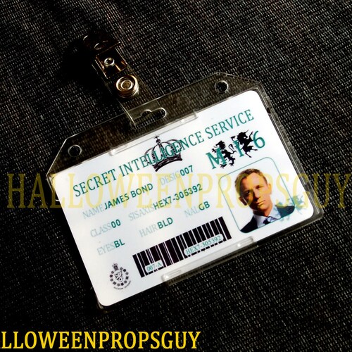 007 James Bond Style Pvc Id Card Badge James Bond or - Etsy
