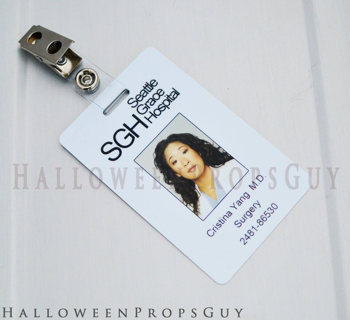 Grey's Anatomy Seattle Grace ID Card Replica With Clip - Etsy