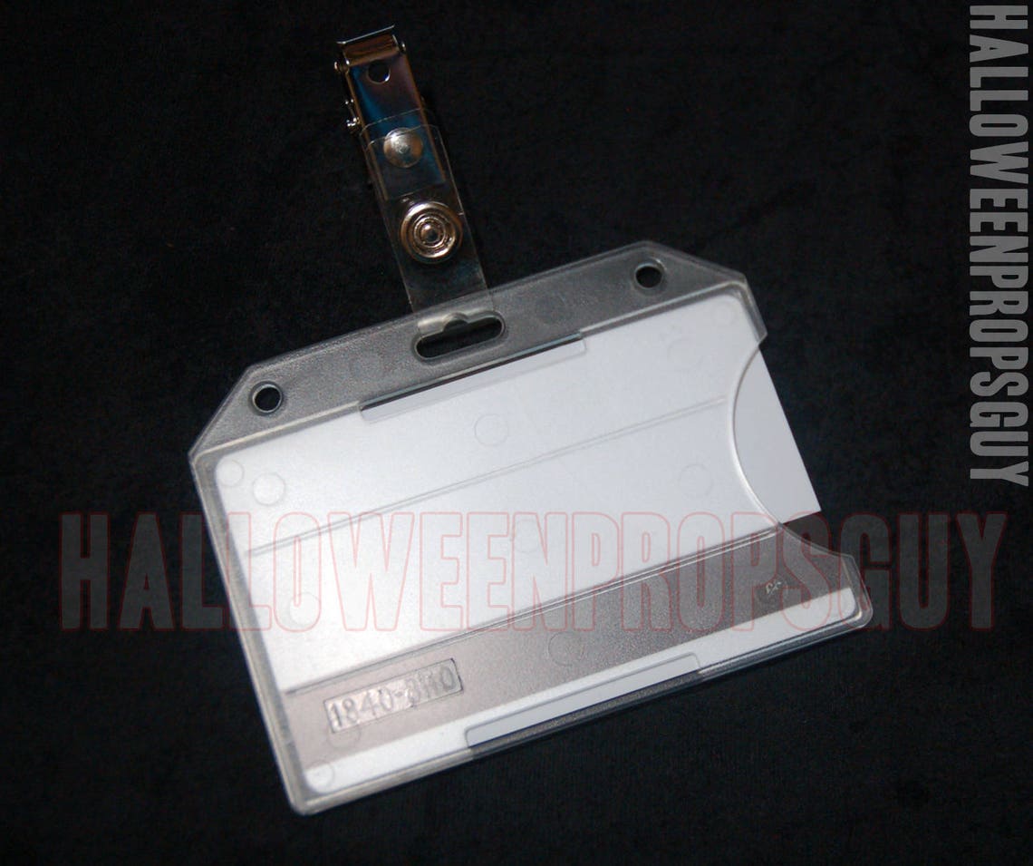 007 James Bond Style Pvc Id Card Badge W/ Rigid Holder & Clip - Etsy