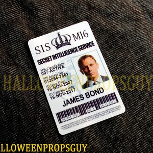 007 James BOND Style Custom ID Card Printed on Hico Magstripe Card ...