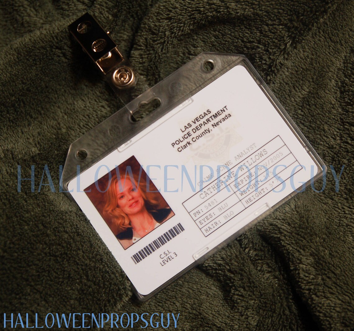 CSI Tv Show Replica ID Card W/ Rigid Holder Choice: Gil - Etsy