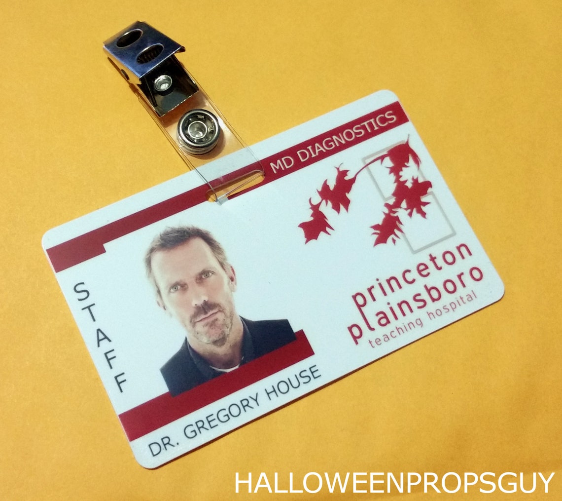 HOUSE Replica Pvc ID Card W/ Strap Clip Dr. Gregory House - Etsy