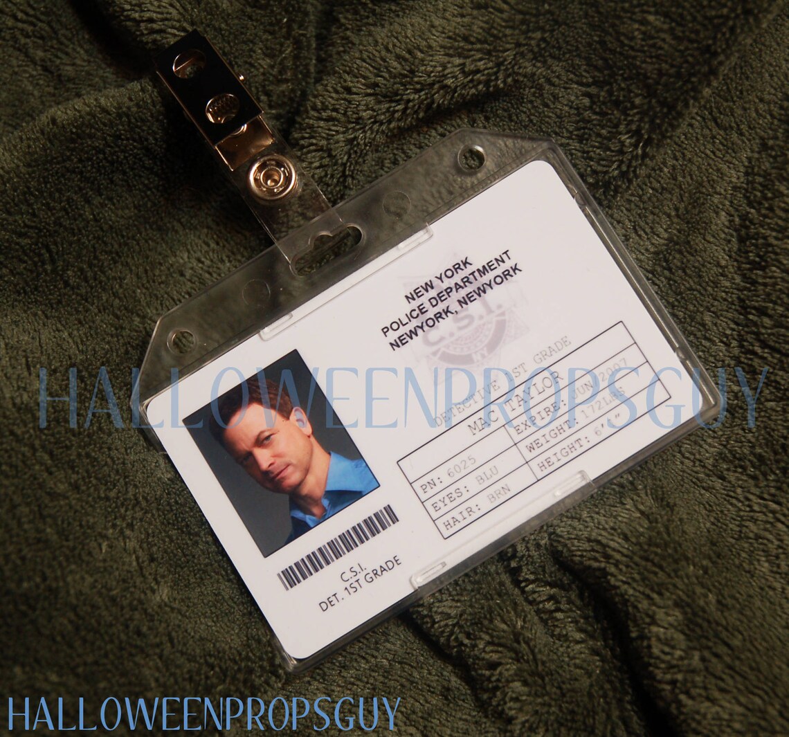 CSI Tv Show Replica ID Card W/ Rigid Holder Choice: Gil - Etsy