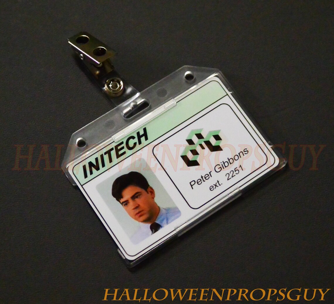OFFICE SPACE Style Initech Pvc ID Card Replica W/ Rigid Holder - Etsy