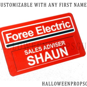 SHAUN of the DEAD Style Pin Badge Custom PVC Name Tag Customize With ...