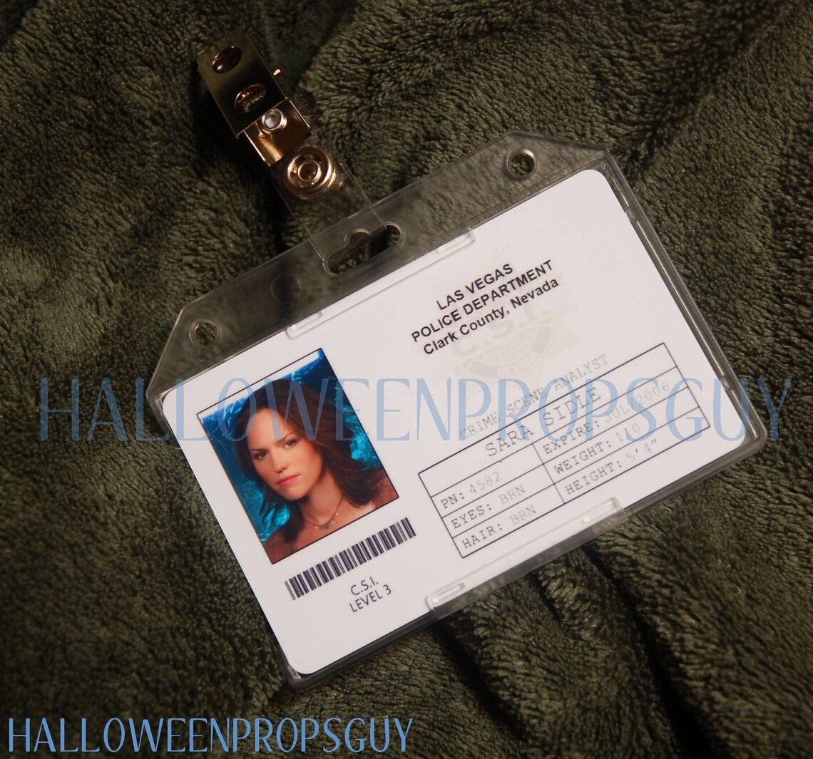 CSI Tv Show Replica ID Card W/ Rigid Holder Choice: Gil - Etsy