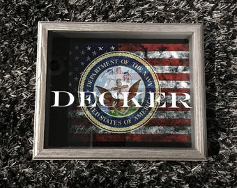 Us Navy Shadow Box | Etsy