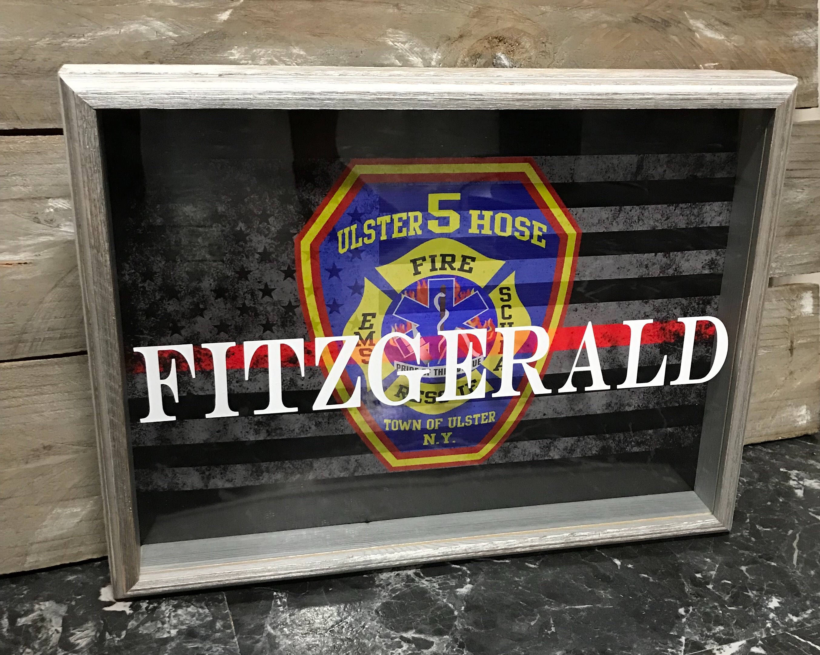 Personalized Police and Firefighter Shadow Boxes | Etsy