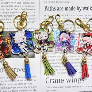 Genshin Impact Chibi Keychains Zhongli Qiqi Klee - Etsy