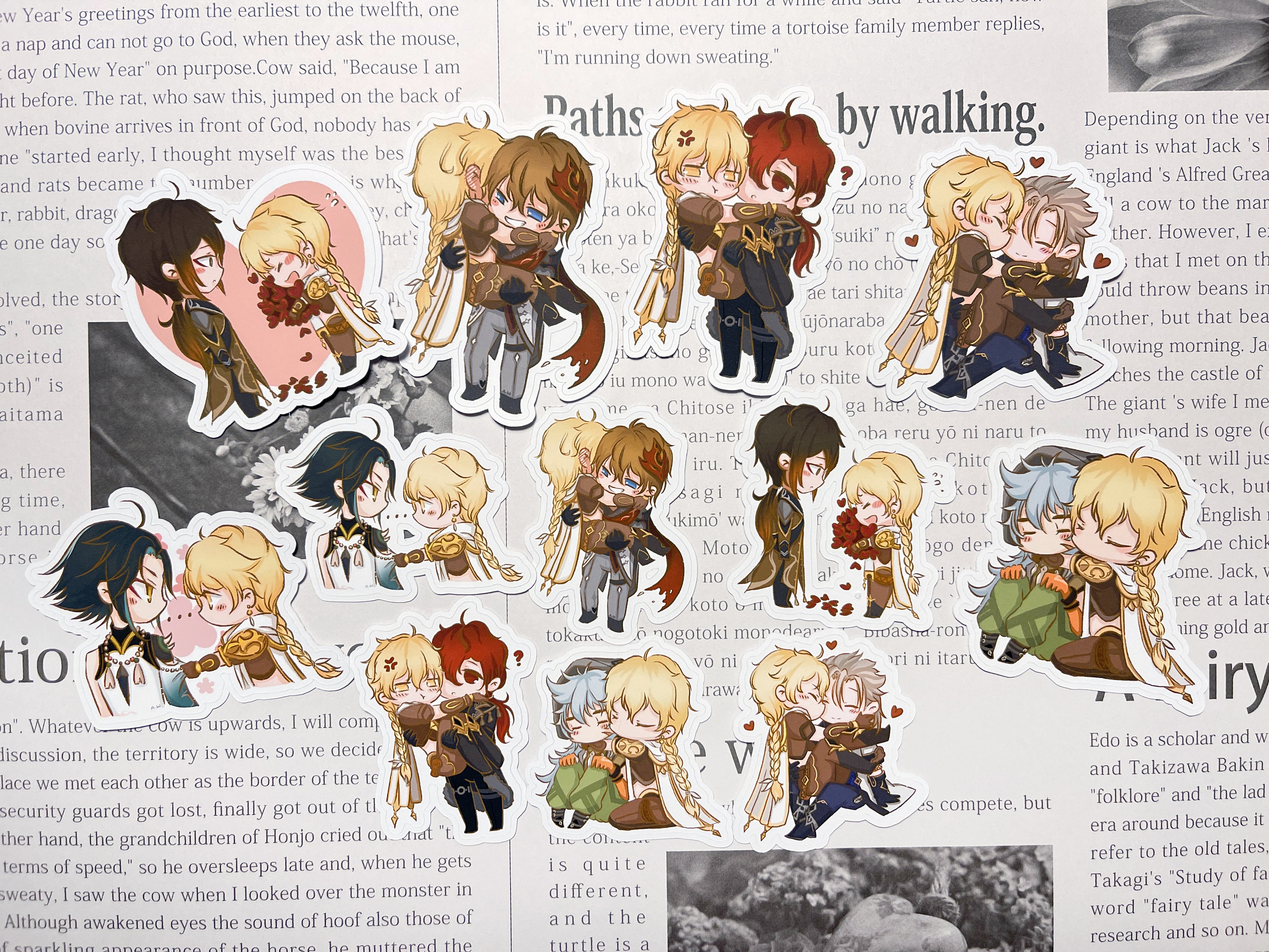 Genshin Impact Aether CP Paper Sticker Sheets/flake Sticker - Etsy UK