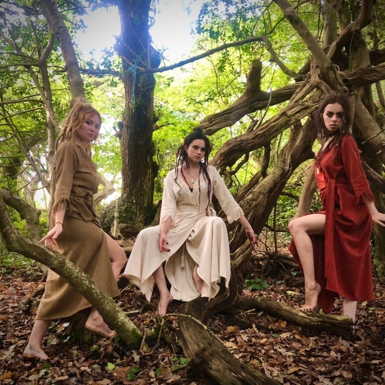 Shamanic Robe Boho Maxi Dress Kimono Robe Handmade / - Etsy