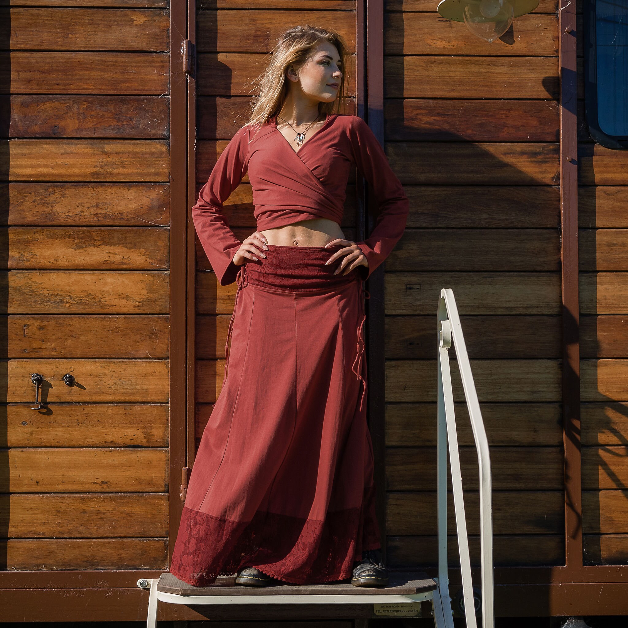 Rustic Skirt Terracotta Skirt Hippie Skirts Floor Length | Etsy