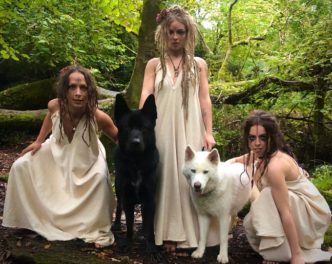 Fae, Witch Dress, Medieval Robe, Druid Gown, Priestess Robe, Fairy ...