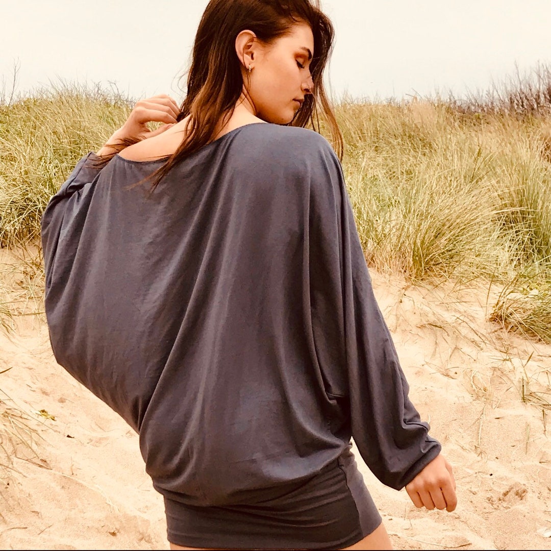 Batwing Top, Oversized Top, Loose Top, off the Shoulder Top, Tunic Top ...