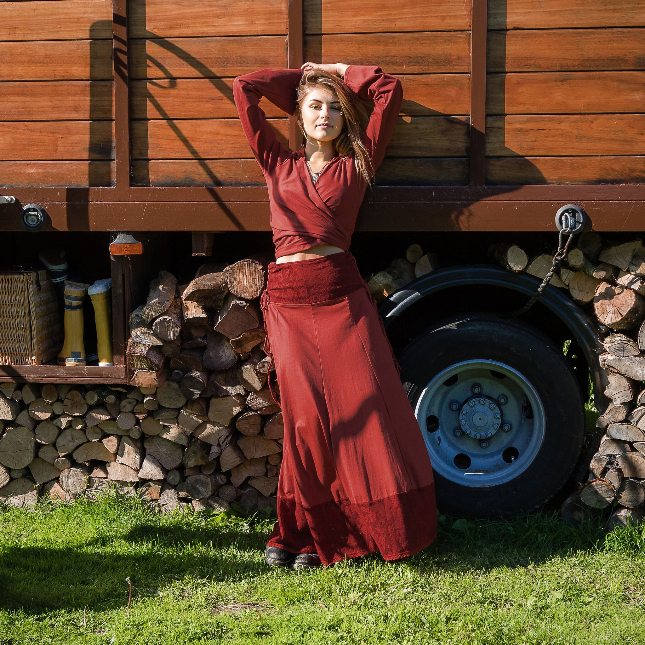 Rustic Skirt Terracotta Skirt Hippie Skirts Floor Length | Etsy