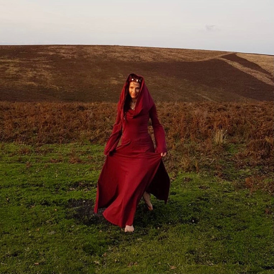 Wild Witch. Hooded Dress, Full Length Dress. Witch Dress, Pagan ...