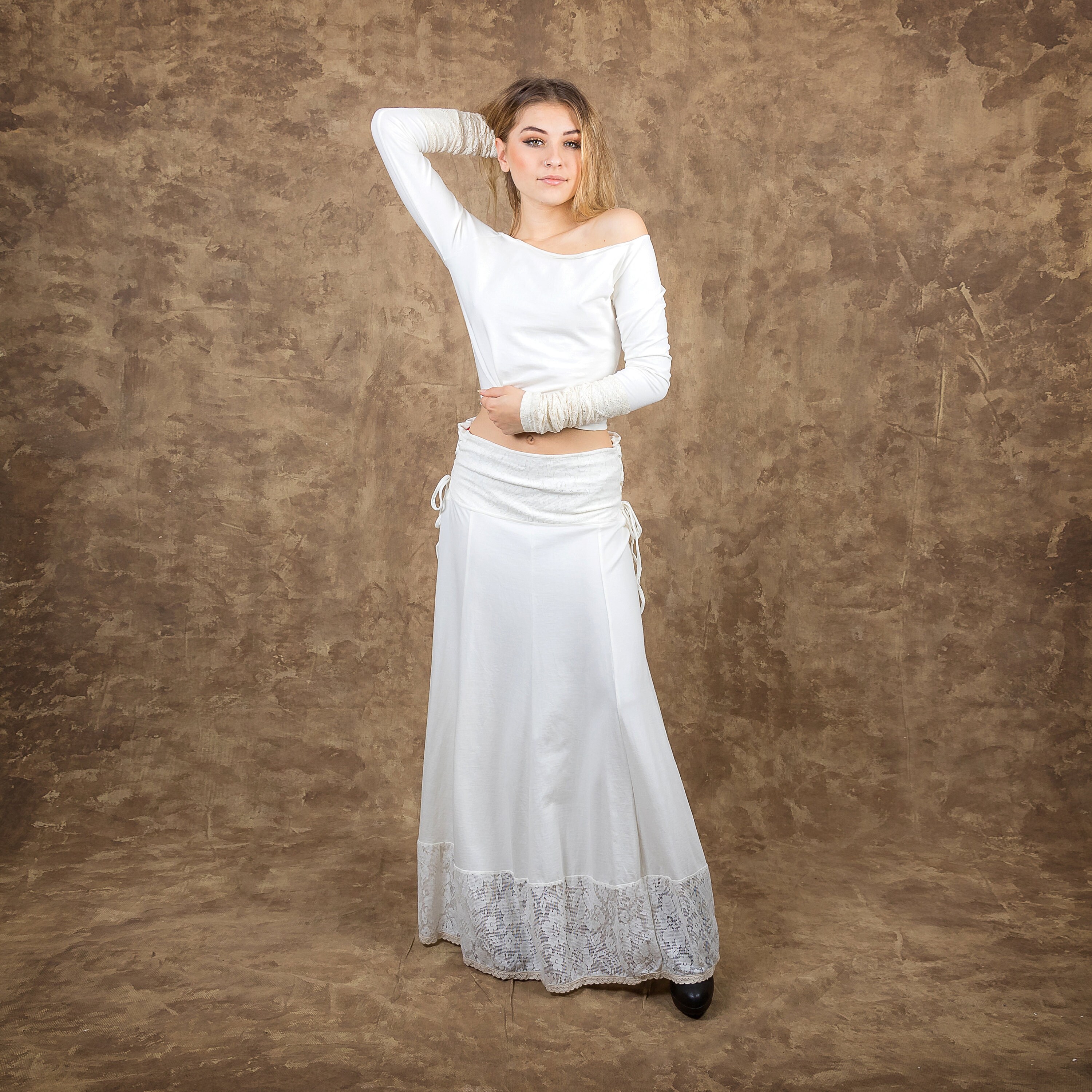 Rustic Skirt Terracotta Skirt Hippie Skirts Floor Length | Etsy