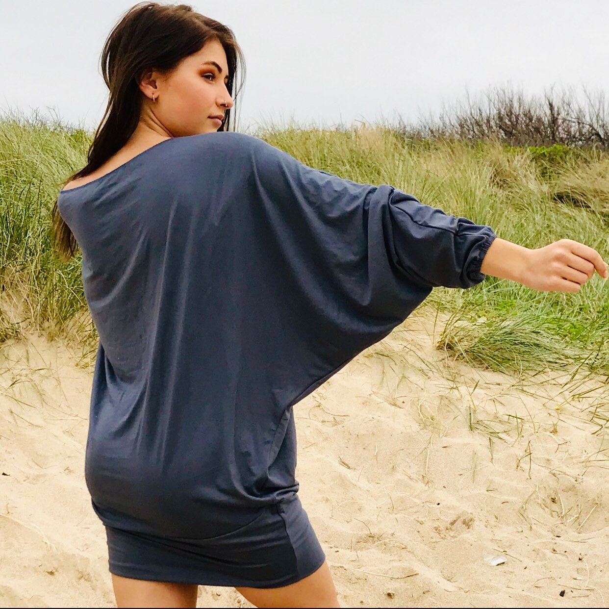 Batwing Top Oversized Top Loose Top off the Shoulder Top | Etsy