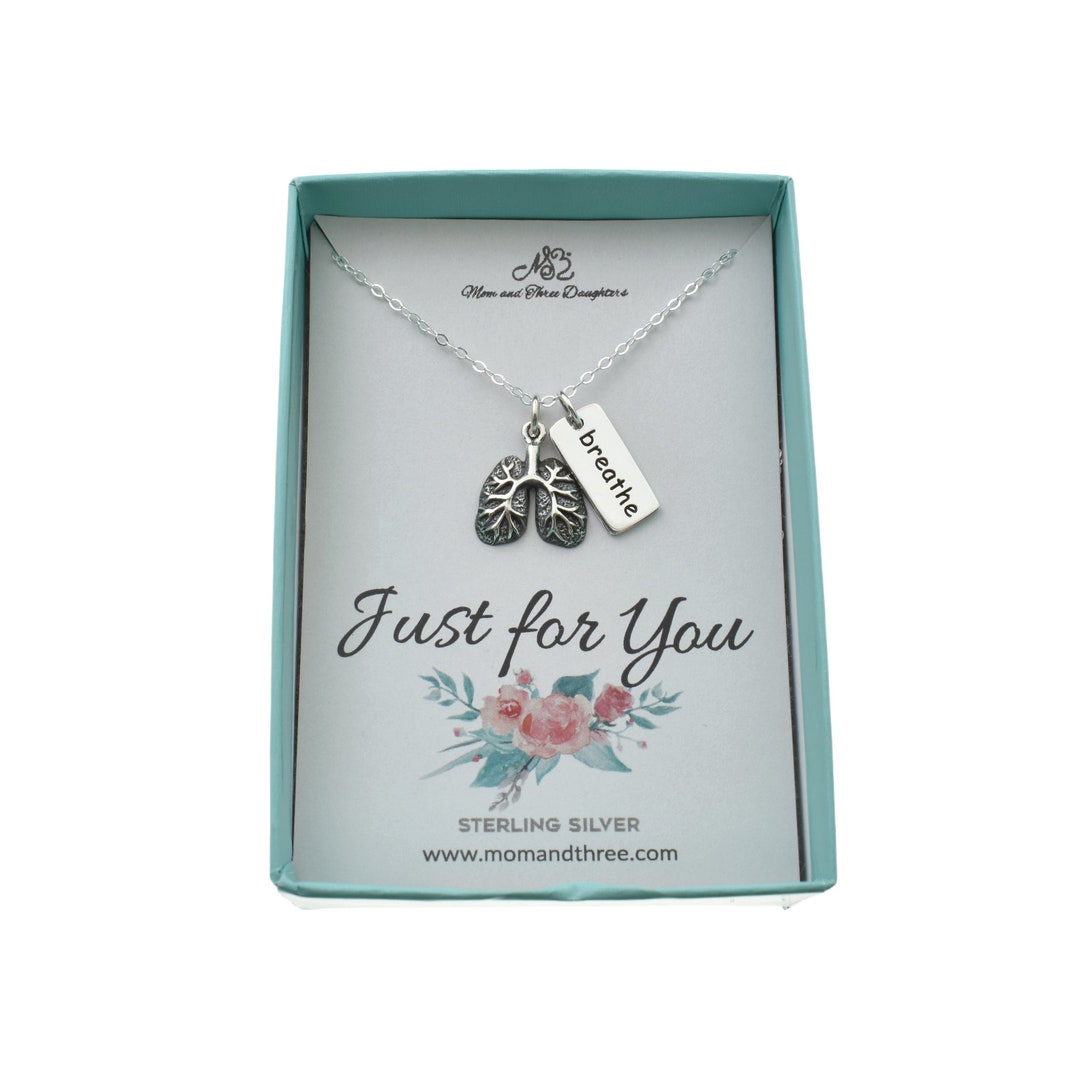 Sterling Silver Lung Pendant Necklace - Respiratory Therapist Gift - Etsy