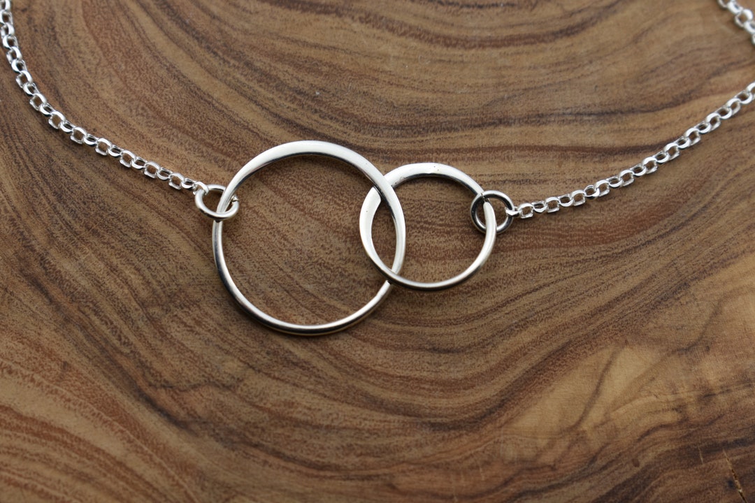 Sterling Silver Intertwined Circle Bracelet: Delicate Polo Chain - Etsy