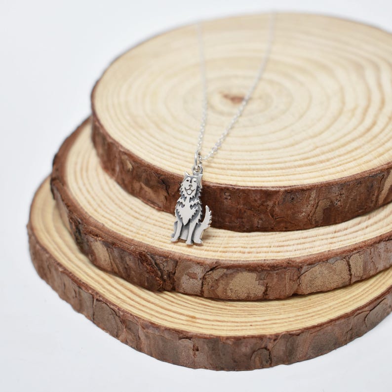 Realistic Husky Necklace in Sterling Silver. Cable Chain. (21mm X 8mm ...