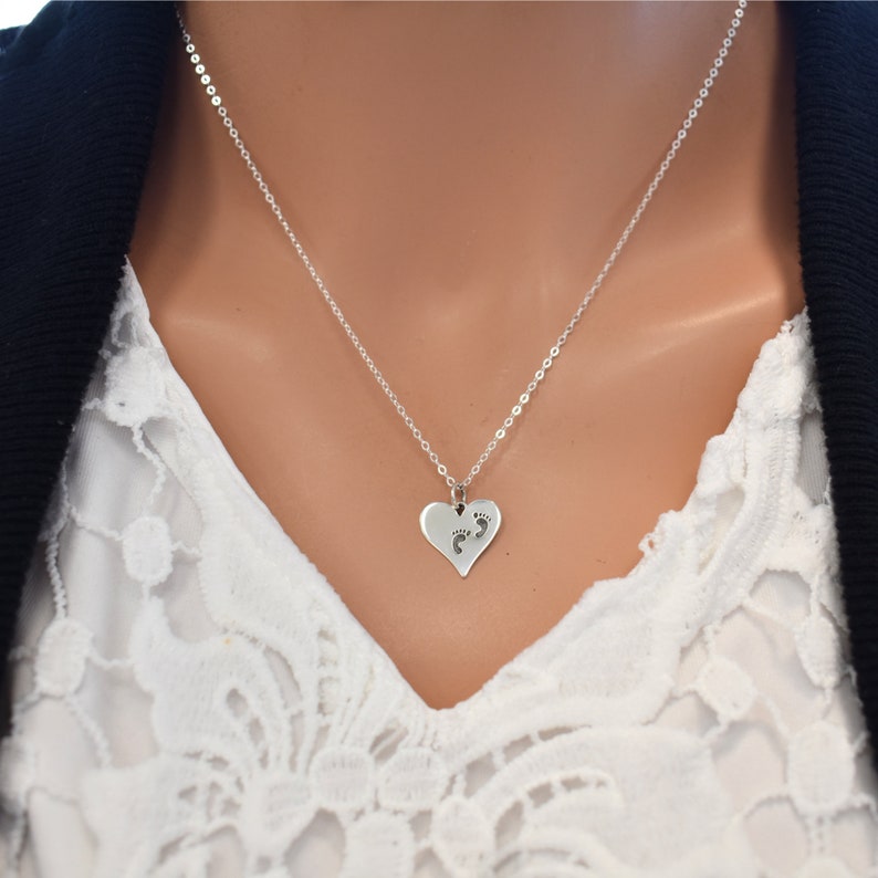 Baby Footprint Pendant on a Sterling Silver Cable Chain. Miscarriage ...