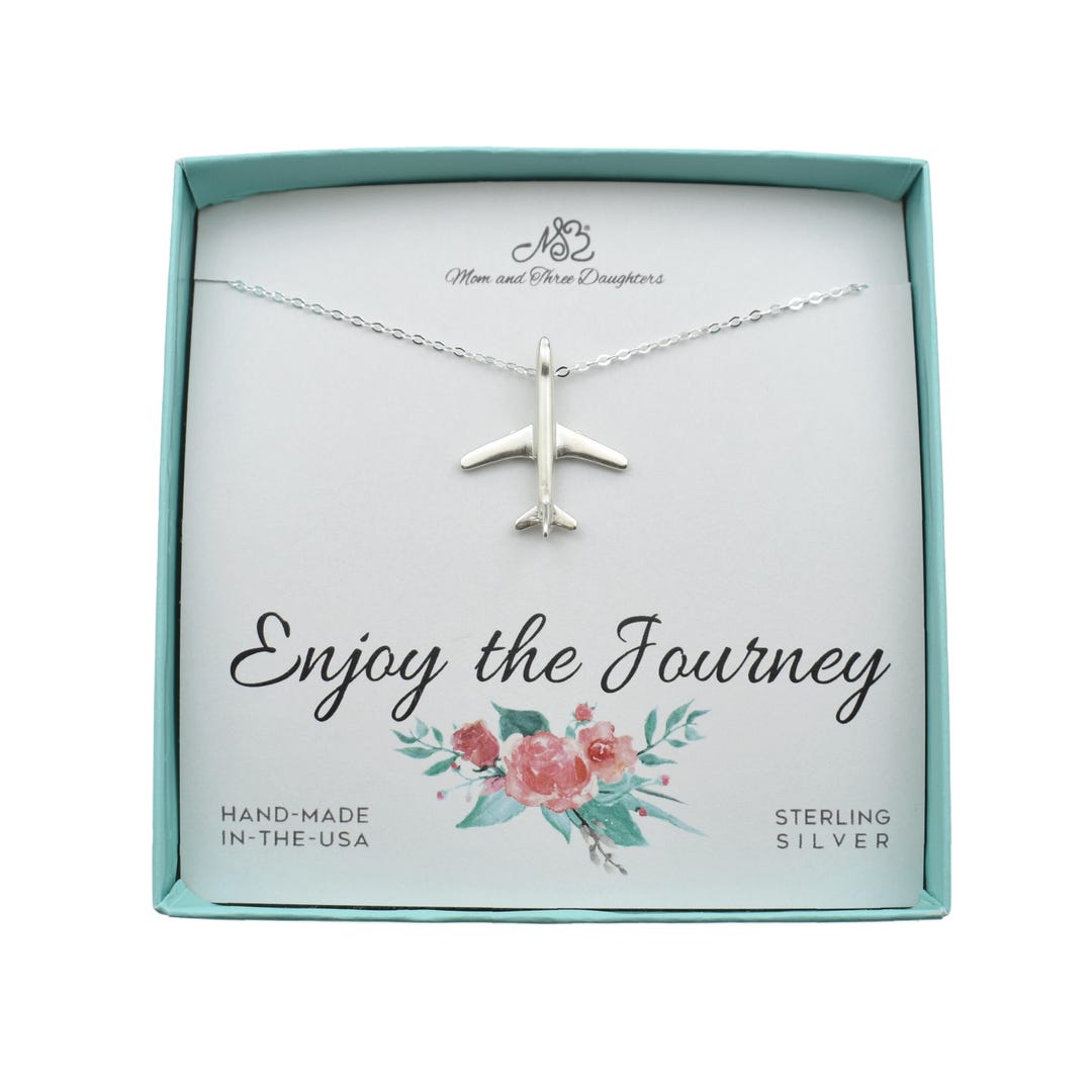 Sterling Silver Jet Plane Necklace: Pilot, Flight Attendant Gift - Etsy