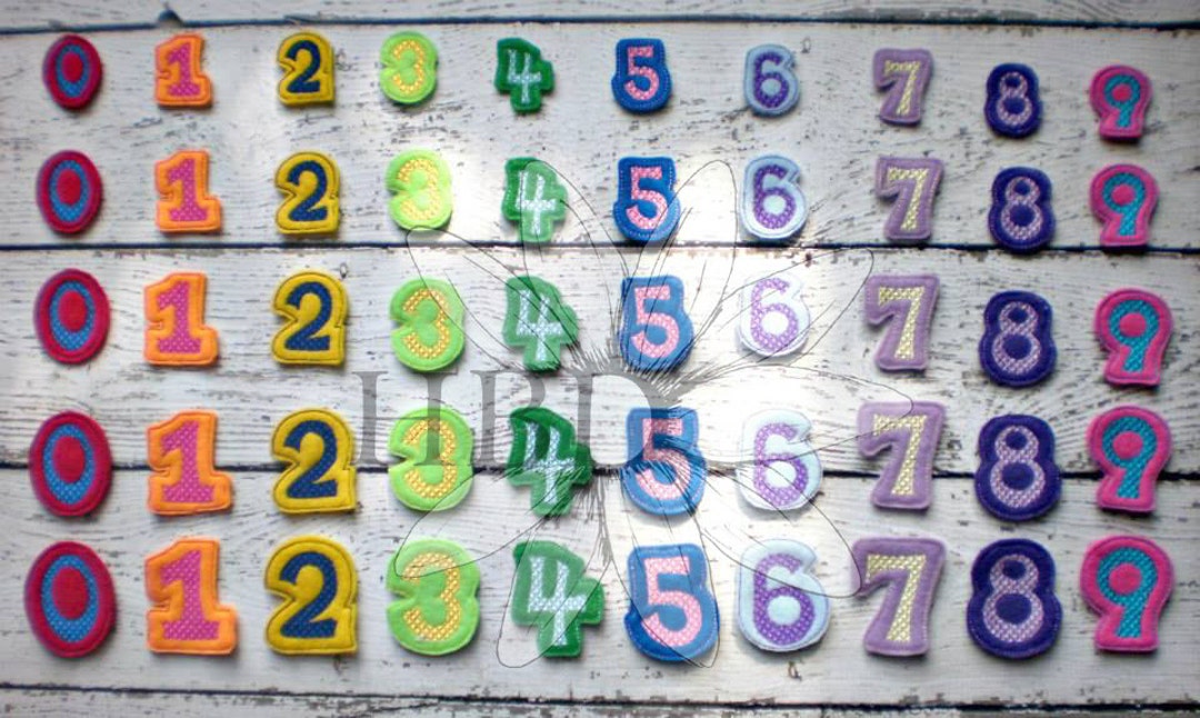 Number Feltie Fill Digital Embroidery File in 5 Sizes! - Etsy