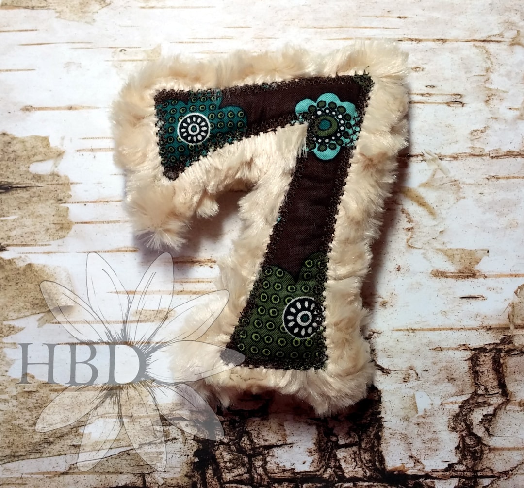 ITH Number 7 Plush Digital Embroidery Design - FOUR Different Sizes ...