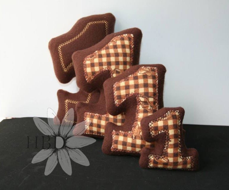 ITH Number 7 Plush Digital Embroidery Design FOUR Different Sizes, Two ...