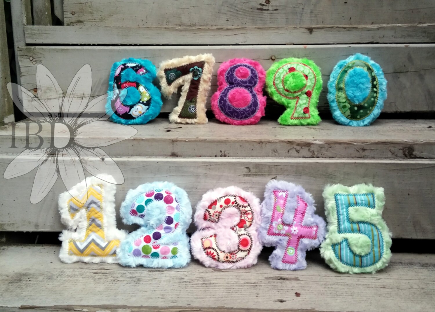 ITH Number 7 Plush Digital Embroidery Design FOUR Different Sizes, Two ...