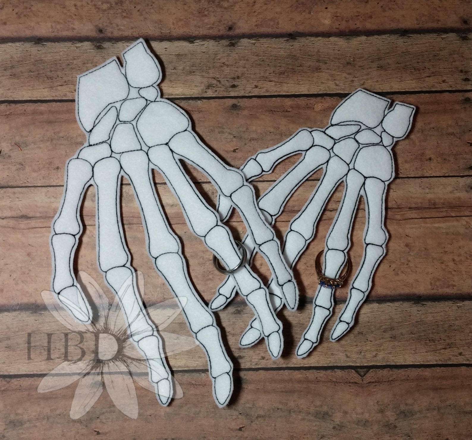 Skelly Hand Large Machine Embroidery Design- FOUR Different Sizes! - Etsy