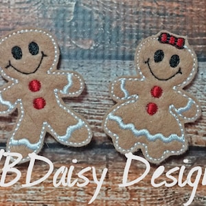 Gingerbread Girl Feltie Digital Embroidery Design in Three Sizes! - Etsy