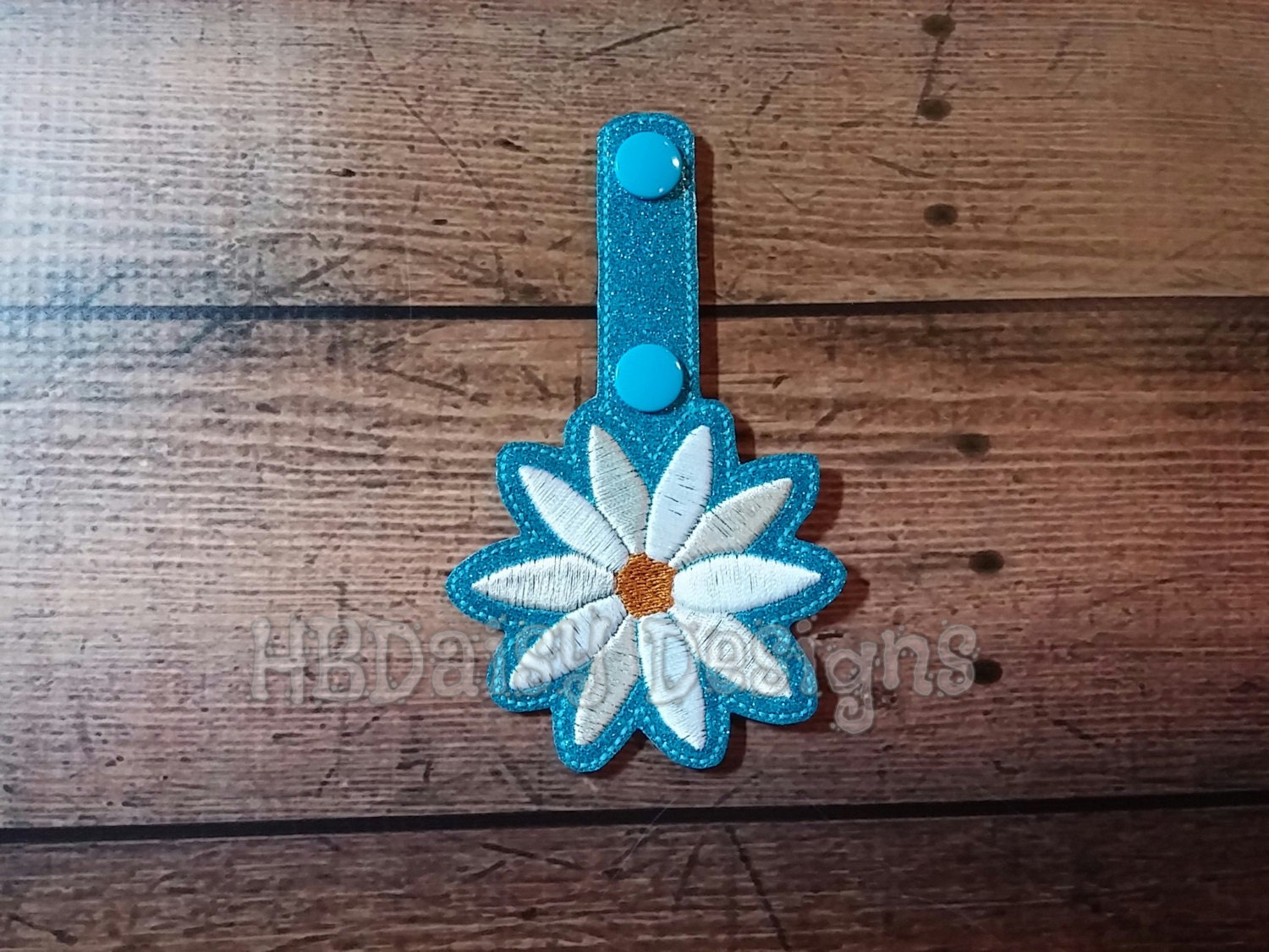 Daisy Key Fob Digital Embroidery Design Two and Three Layer Petal ...
