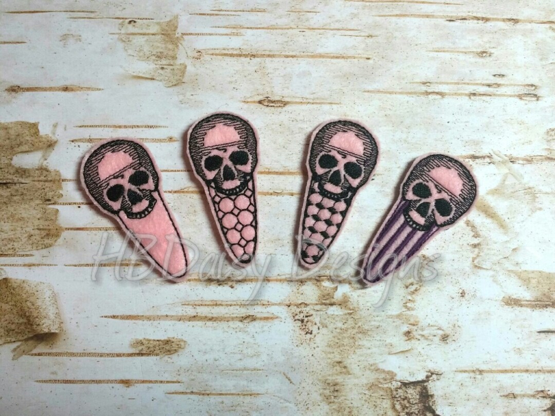 Skull Clip Digital Embroidery Design - 4 Varieties! - Etsy