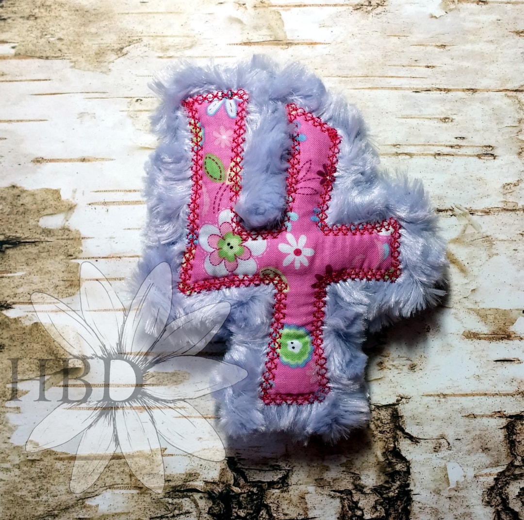 ITH Number 4 Plush Digital Embroidery Design - FOUR Different Sizes ...